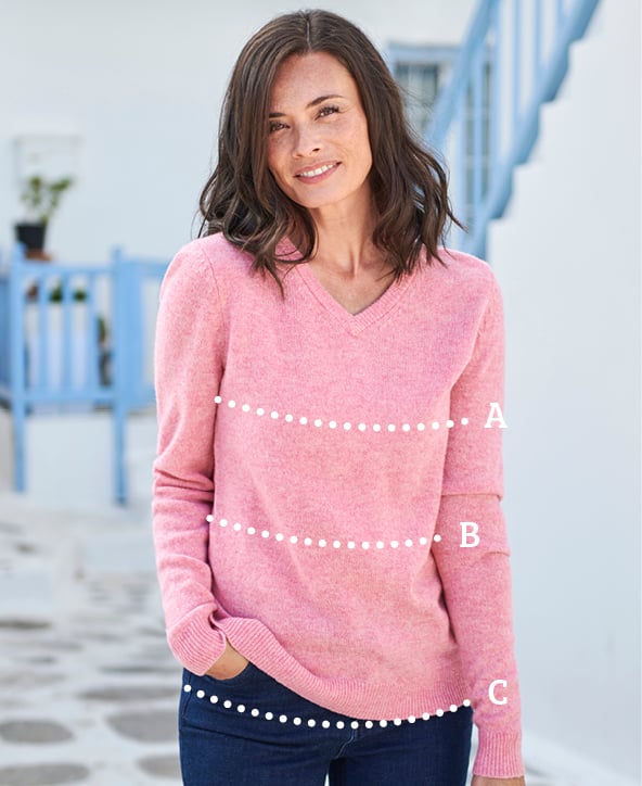 Pink Multi | Large Diamond Pattern Jumper | WoolOvers UK